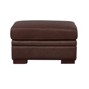 hydeline dillon top grain leather sofa couch, 96", cinnamon brown, feather down, memory foam and springs seating