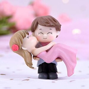 Lovers Bride Groom Statue for Fairy Garden,Dollhouse,Wedding Cake Toppers