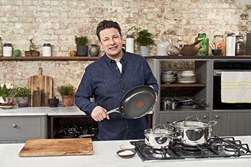 Tefal E304S344 Jamie Oliver Set x 3 Pan, 20-24-28 cm, 18/10 Steel