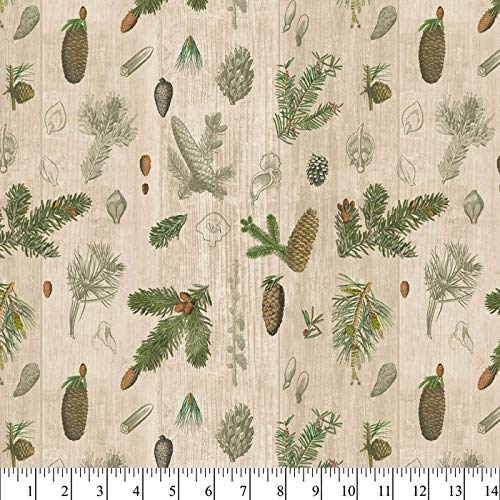 Woodland Nature Cotton Fabric by The Yard, Precut 1 Yard Pieces