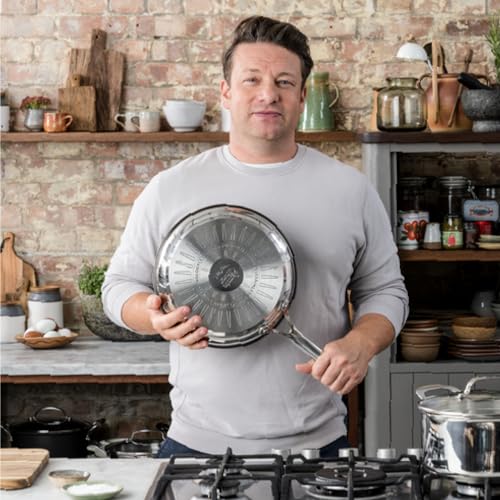 Tefal E304S344 Jamie Oliver Set x 3 Pan, 20-24-28 cm, 18/10 Steel