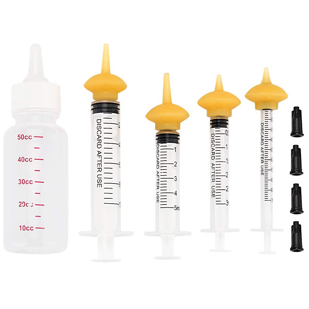 Xuanda Pet Feeding Bottle and Syringes with Nipples for Small Cat Dog Animals (Model 2)