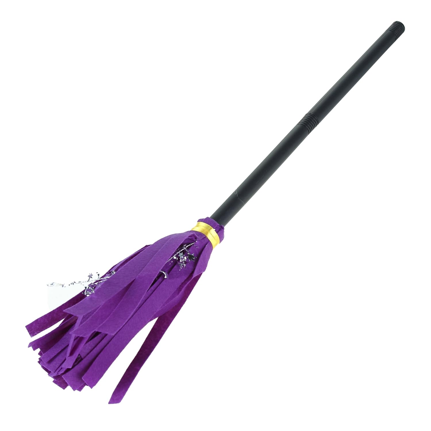 BinaryABC Halloween Witches Broom Plastic Broom,Halloween Cosplay Costume Props,Halloween Masquerade Dress Up Costume Decoration Supplies(Purple)