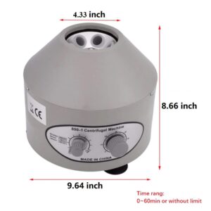 Desktop Electric Lab Laboratory Centrifuge Machine Lab Medical Practice w/Timer and Speed Control - Low Speed,4000 RPM, Capacity 20 ML x 6-110v by CALU LUKY