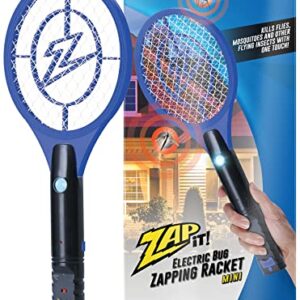 ZAP IT! Bug Zapper Rechargeable Electric Fly Swatter Racket, 4,000 Volt, USB Charging Cable