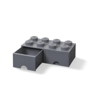 Room Copenhagen, Lego Brick Drawer - Stackable Storage and Décor - Brick 8, Dark Grey