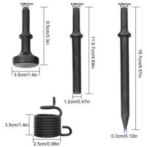 8 PCS Air Hammer Attachments Air Chisel Bits Air Hammer Bits for 150/190/250 Air Hammer Chipping Bits Set for Masonry Concrete Demolition