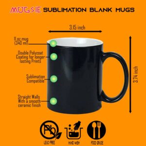 TWISTED ENVY Set of 12 11 oz Magic Mugs Professional Grade Sublimation Mug- Sublimation Series - With Individual White Gift Boxes