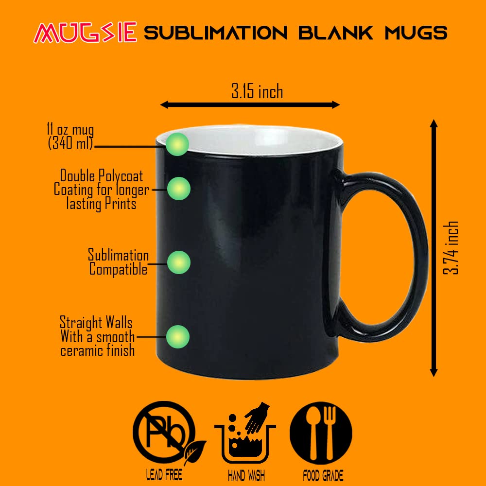 TWISTED ENVY Set of 12 11 oz Magic Mugs Professional Grade Sublimation Mug- Sublimation Series - With Individual White Gift Boxes