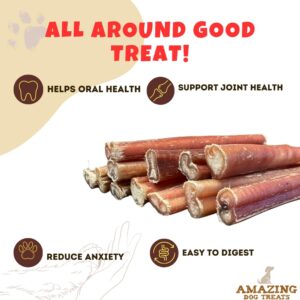 Amazing Dog Treats - 4-6 Inch Variety Bully Sticks (1 lb) - Premium Dog Chews - All Natural Rawhide Alternative - Long Lasting Dog Treats - No Hide Dog Chew - 100% Beef - Promotes Canine Dental Health