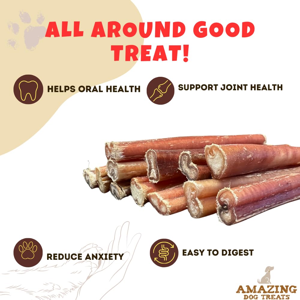 Amazing Dog Treats - 4-6 Inch Variety Bully Sticks (1 lb) - Premium Dog Chews - All Natural Rawhide Alternative - Long Lasting Dog Treats - No Hide Dog Chew - 100% Beef - Promotes Canine Dental Health