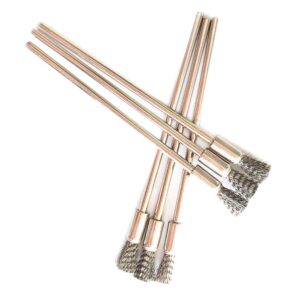 10 Pieces Extended Stainless Steel Wire Steel Cleaning End Brushes Pen Wire Brush Rust Paint Removal Bits Polishing Rotary Tools Accessories 3 mm Mandrel (6 mm end Brush)