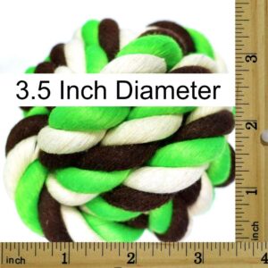 Otterly Pets - Washable Rope Ball Toys for Large Dogs - Natural Cotton - (4-Pack)