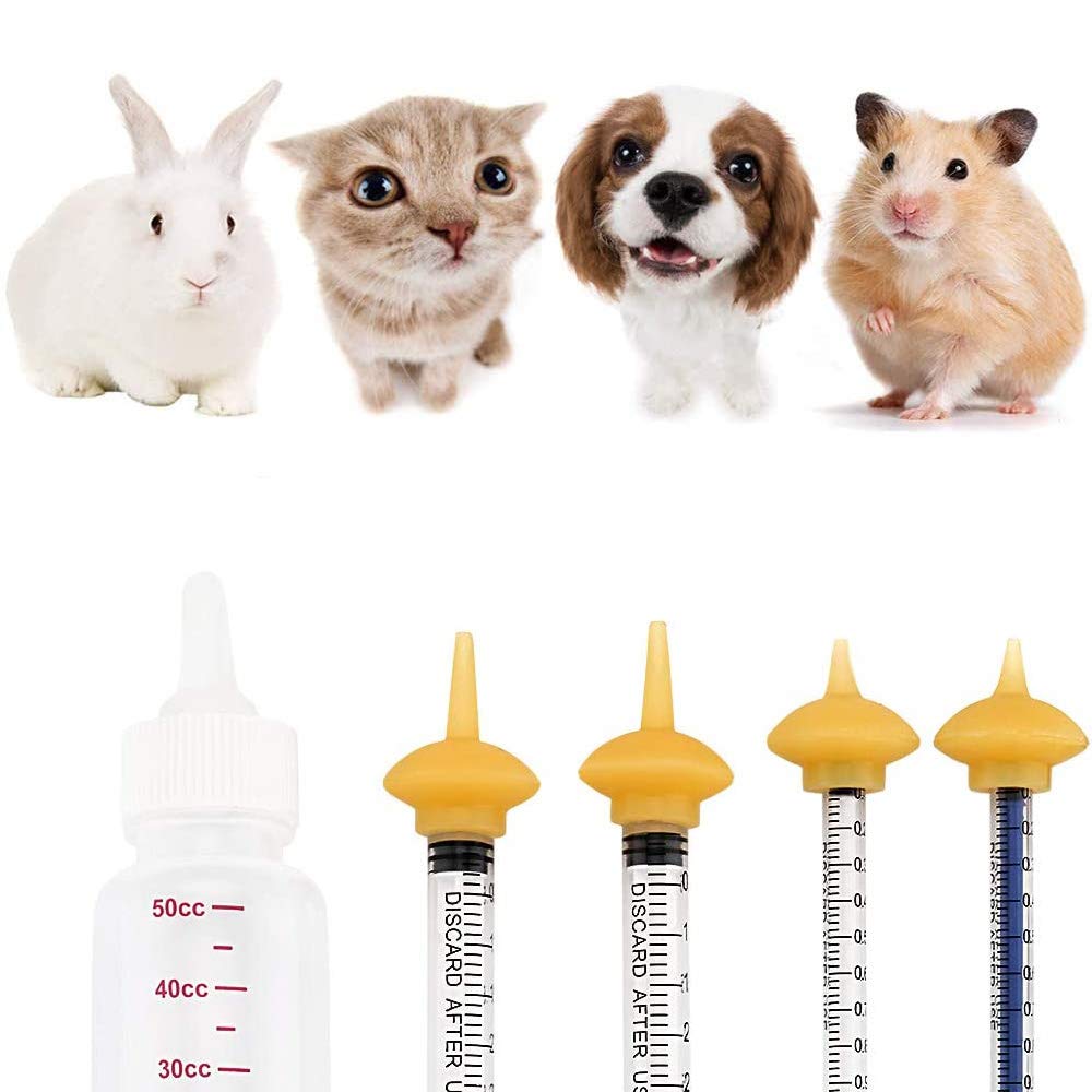 Xuanda Pet Feeding Bottle and Syringes with Nipples for Small Cat Dog Animals (Model 1)