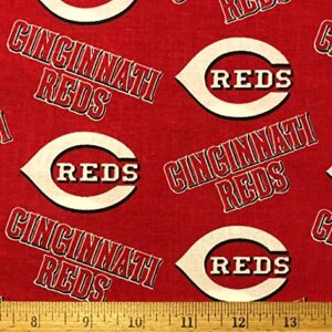 1 Yard Broad - Cincinnati Reds Baseball Broadcloth Red Cotton Fabric (Great for Quilting, Sewing, Craft Projects, Quilt, Throw Pillows & More) 1 Yard X 58"