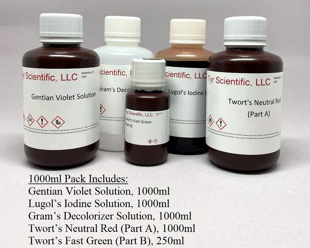 Twort's Gram Stain Pack, 1000ml