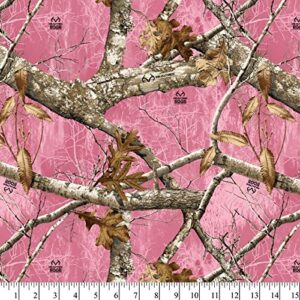 realtree pink camouflage cotton fabric by the yard