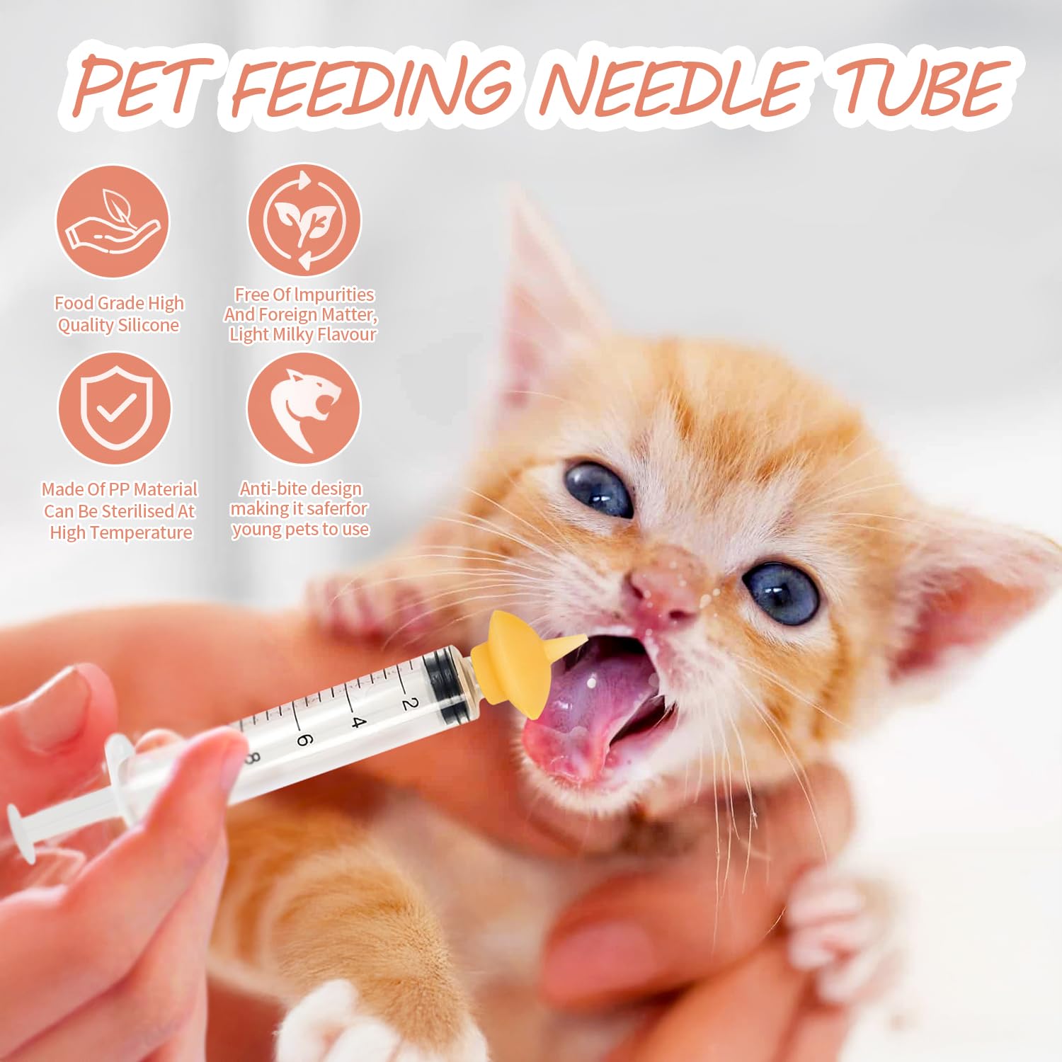 Xuanda Pet Feeding Bottle and Syringes with Nipples for Small Cat Dog Animals (Model 2)