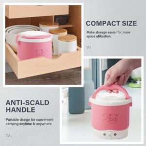 OSBA Small Rice Cooker,12v Portable Travel Rice Cooker For Car, Cooking Heating and Keeping Warm Function, Can be Used As a Electric Lunch Box (Pink)