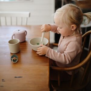 mushie Dinnerware Cups For Kids | Made in Denmark, Set of 2 (Ivory)