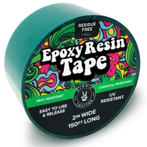 resin tape for epoxy resin molding and epoxy mold release for epoxy resin thermal adhesive tape for micro pour epoxy resin tape and form with uv resistance epoxy tape - 2 inch wide 150 feet long