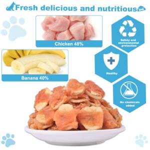 Pawant Dog Treats Chicken Wrapped Banana Dog Chews Puppy Training Snacks, Rawhide Free Treats 1lb/454g