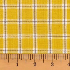 summer yellow 6 cotton homespun plaid fabric by jcs - sold by the yard