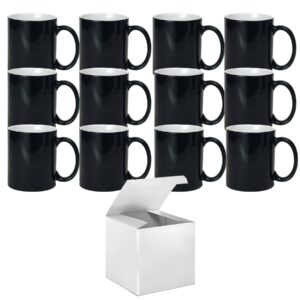 twisted envy set of 12 11 oz magic mugs professional grade sublimation mug- sublimation series - with individual white gift boxes