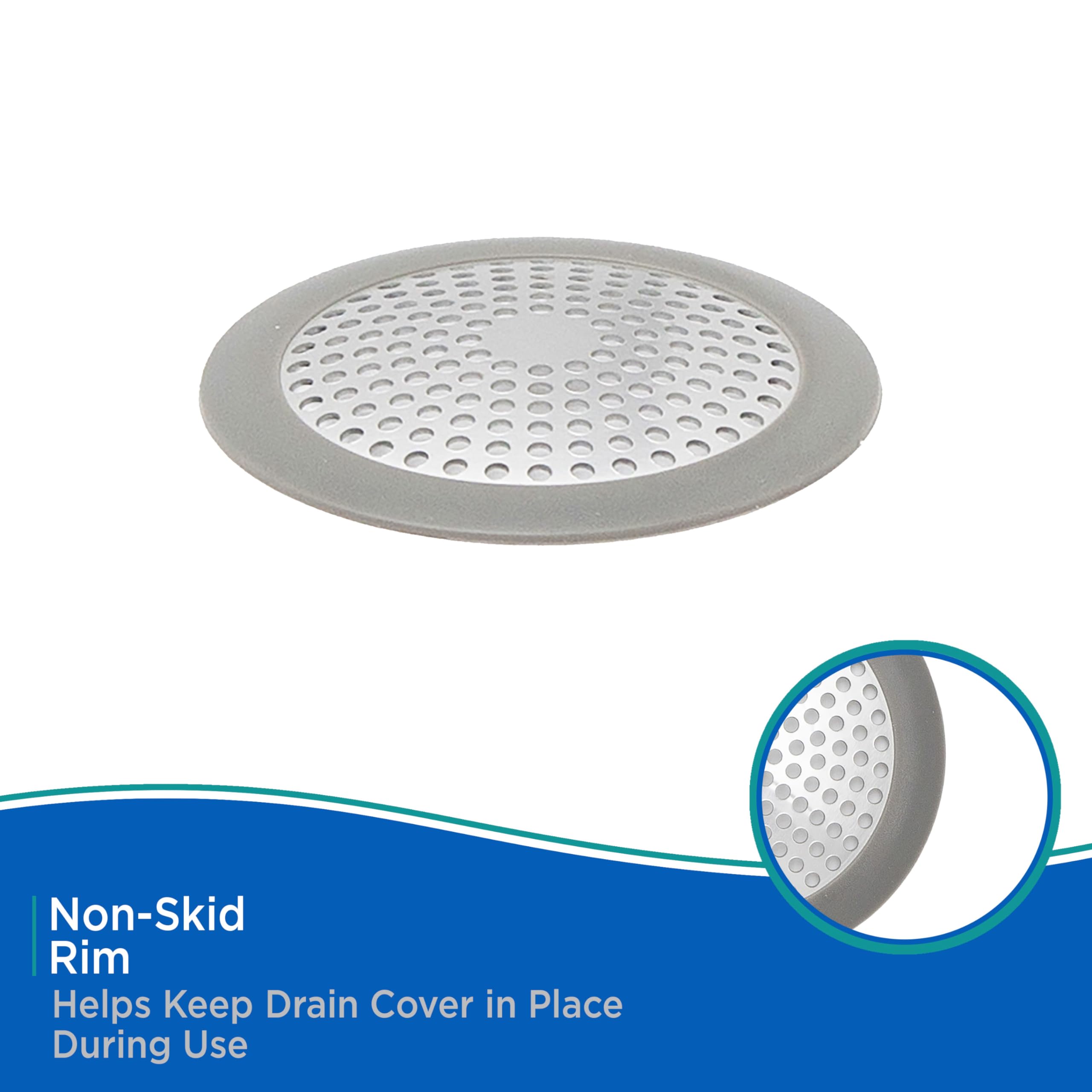 Kenney Bathtub Drain Cover, Silver