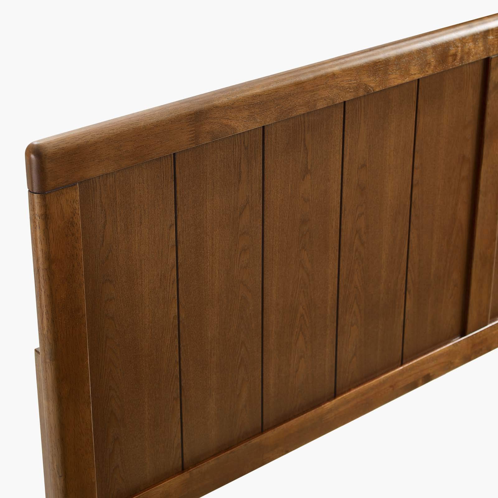 Modway MOD-6217-WAL Robbie Full Wood Headboard, Walnut