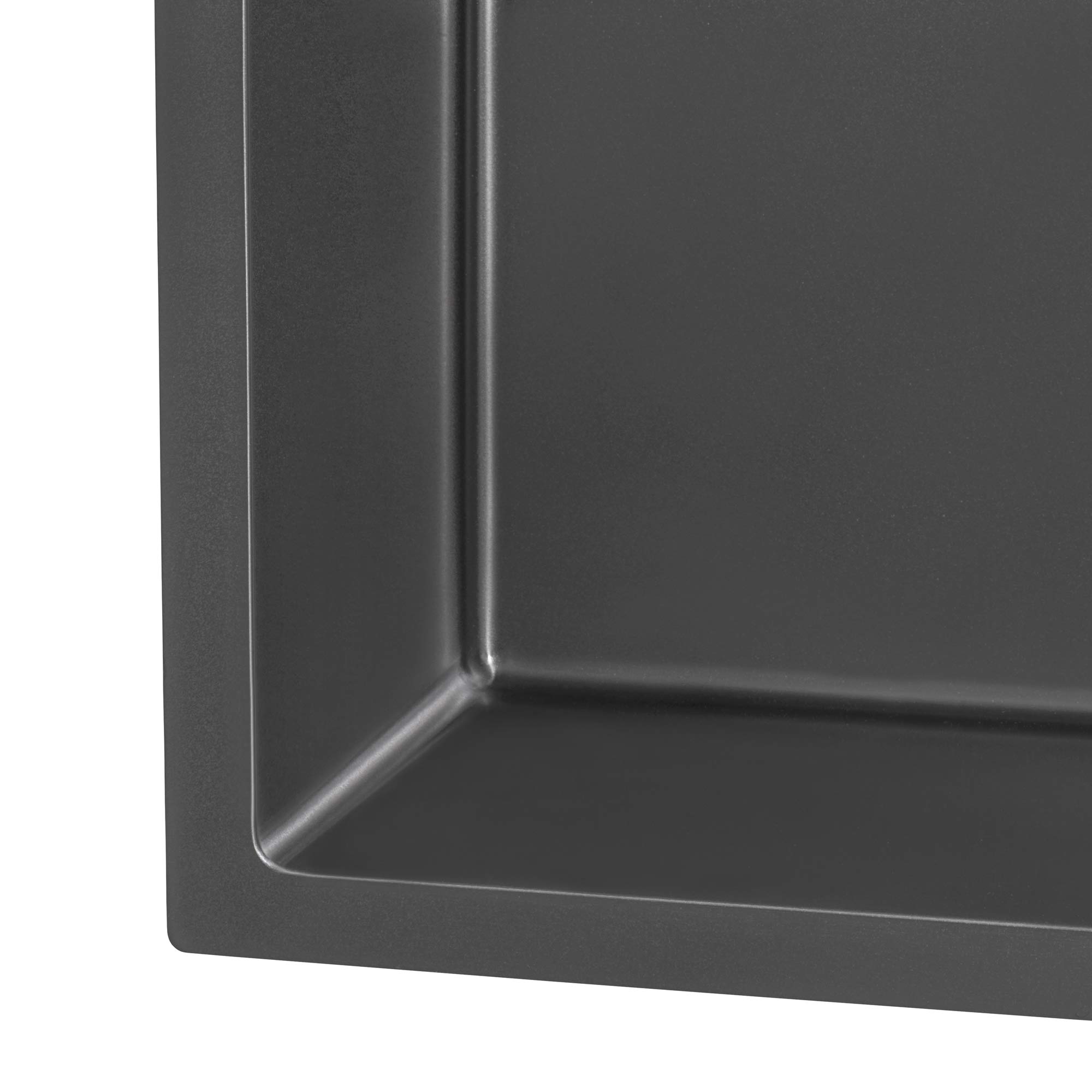 Ruvati 33-inch Gunmetal Black Stainless Steel 60/40 Double Bowl Apron-Front Farmhouse Kitchen Sink - RVH9742BL