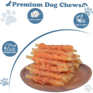 Pawant Dog Treats Soft Chews Rawhide Free Chicken Wrapped Cod Sticks for Puppy Training Snacks Dog Chews Treats 1lb/454g