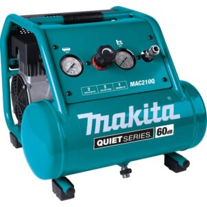 makita mac210q-r quiet series 1 hp 2 gallon oil-free hand carry air compressor (renewed)