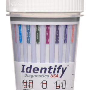 Identify Diagnostics USA Drug Screen Test - 5 Pack - Made In USA 14 Panel CLIA Waived Instant Urine Drug Test Kit with 6 Adults for AMP,BAR,BUP,BZO,COC,EDDP,MDMA,MET,MTD,OPI/MOP,OXY,PCP,TCA,THC