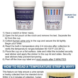 Identify Diagnostics USA Drug Screen Test - 5 Pack - Made In USA 14 Panel CLIA Waived Instant Urine Drug Test Kit with 6 Adults for AMP,BAR,BUP,BZO,COC,EDDP,MDMA,MET,MTD,OPI/MOP,OXY,PCP,TCA,THC