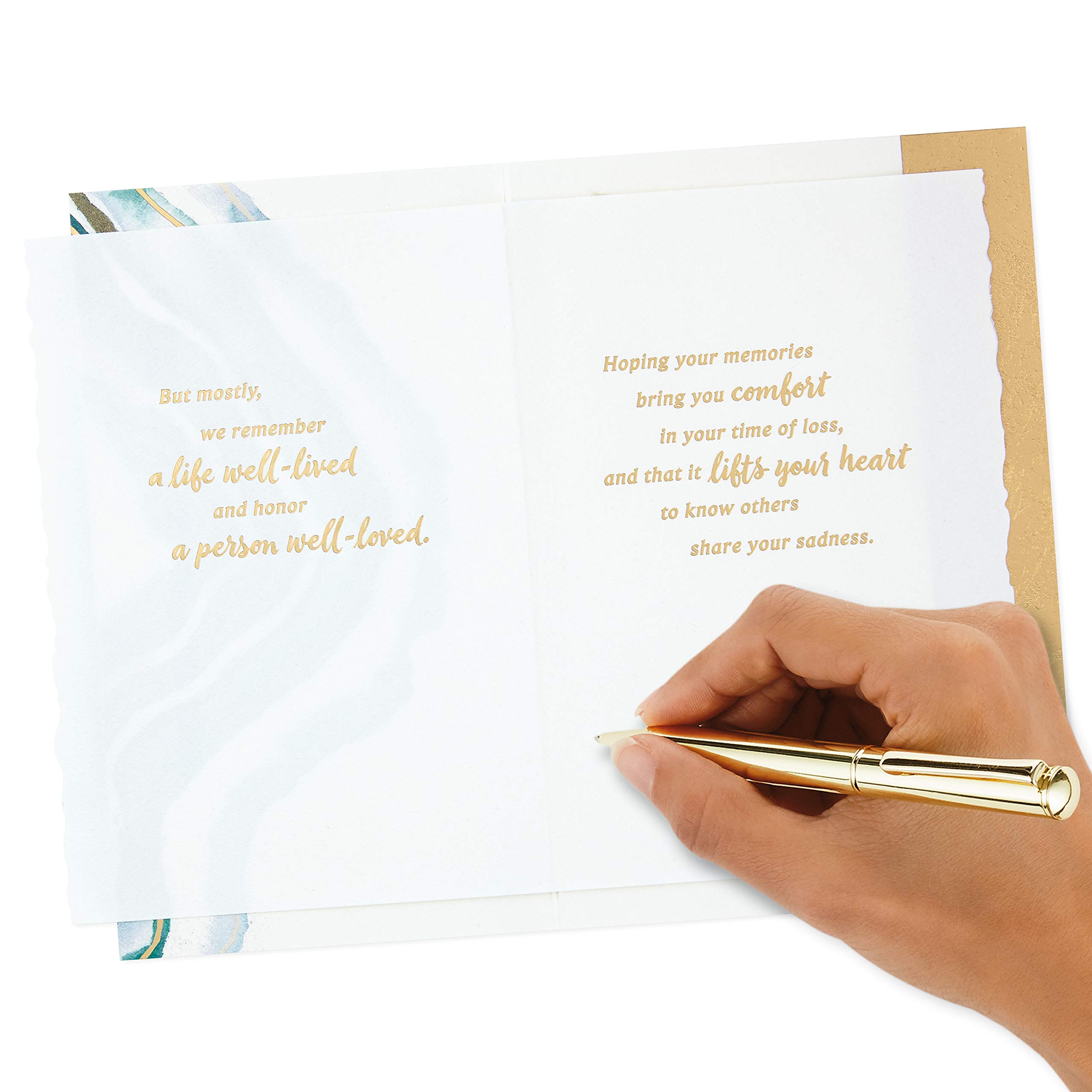 Hallmark Sympathy Card (Gold Foil Agate)