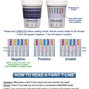 Identify Diagnostics USA Drug Screen Test - 5 Pack - Made In USA 14 Panel CLIA Waived Instant Urine Drug Test Kit with 6 Adults for AMP,BAR,BUP,BZO,COC,EDDP,MDMA,MET,MTD,OPI/MOP,OXY,PCP,TCA,THC