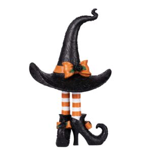 haute decor halloween witch hat with legs 17 inch tall tabletop figurine