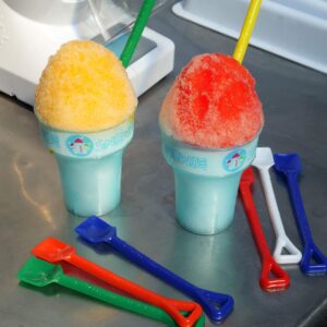 SNOWIE Ultimate Shaved Ice Party Pack - Snow Cone Syrups With Bottles, Cups Shovels