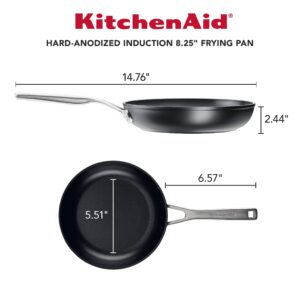 KitchenAid Hard Anodized Induction Nonstick Fry Pan/Skillet, 8.25 Inch, Matte Black