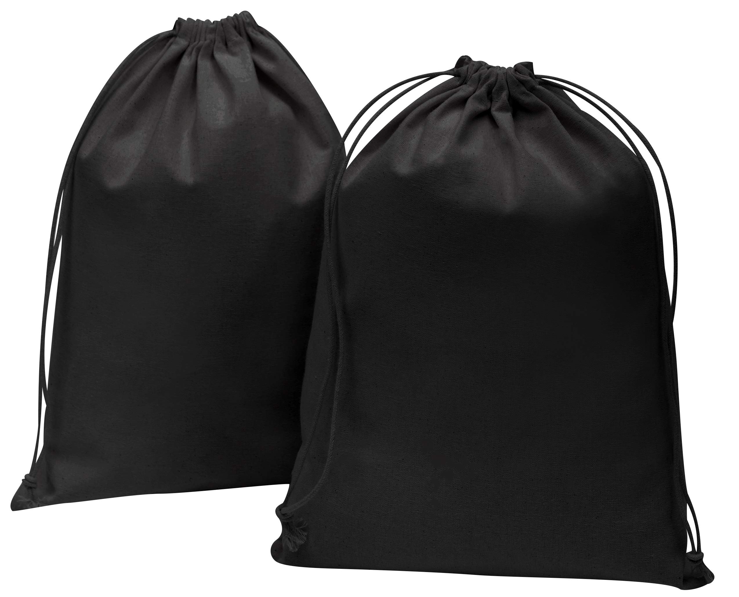 DR Cotton Blend Drawstring Bags for Storage, Wardrobe, Travel and Household Organization (9 x 12 inch - 12 pack)