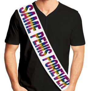 Bachelorette Party Bride Satin Sash - Bachelorette Party Favors, Supplies, Ideas, and Decorations - Gay Bachelor Party White Sash