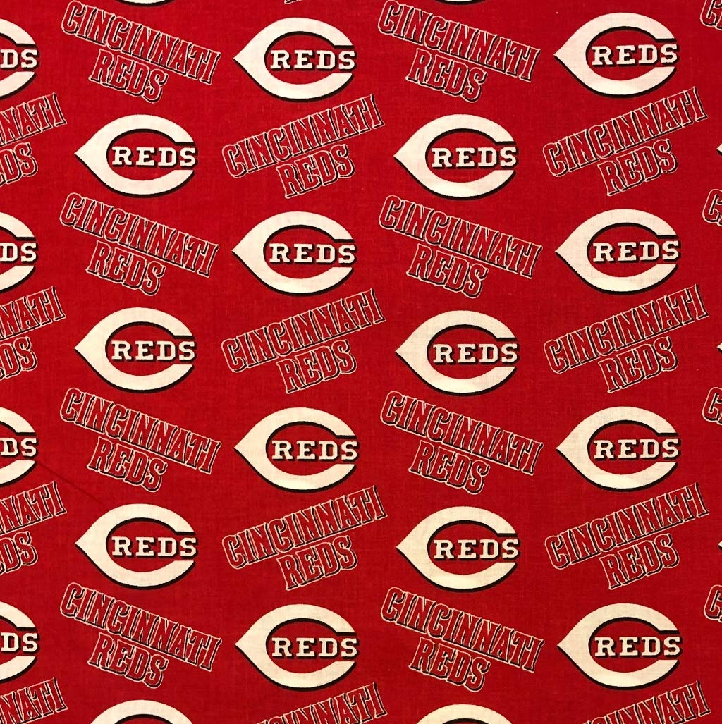 1 Yard Broad - Cincinnati Reds Baseball Broadcloth Red Cotton Fabric (Great for Quilting, Sewing, Craft Projects, Quilt, Throw Pillows & More) 1 Yard X 58"