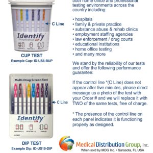 Identify Diagnostics USA Drug Screen Test - 5 Pack - Made In USA 14 Panel CLIA Waived Instant Urine Drug Test Kit with 6 Adults for AMP,BAR,BUP,BZO,COC,EDDP,MDMA,MET,MTD,OPI/MOP,OXY,PCP,TCA,THC