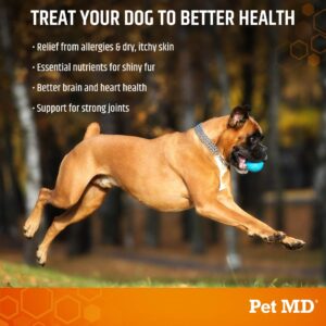 Pet MD Salmon Omega Bites and Hydrocortisone Spray Bundle - Allergy and Itch Relief Bundle for Dogs