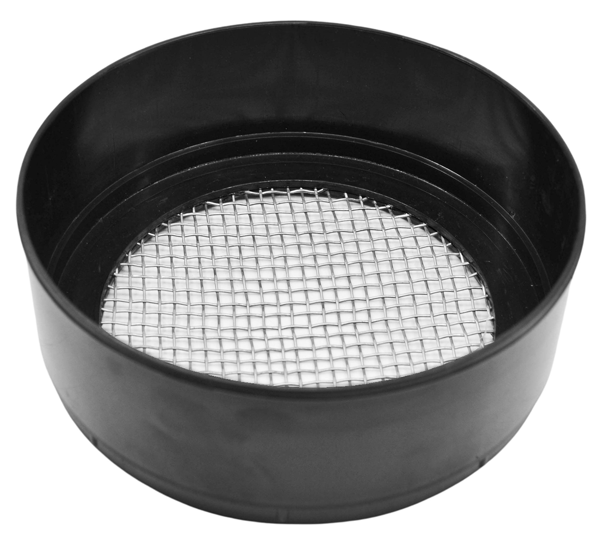 EISCO 6 Piece Stackable Assorted Mesh Sieve Set, 7 Inch - Plastic - Includes #5, 10, 60, and #230 Plus Bottom Pan and Cover