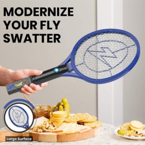 ZAP IT! Bug Zapper Rechargeable Electric Fly Swatter Racket, 4,000 Volt, USB Charging Cable