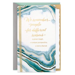 hallmark sympathy card (gold foil agate)