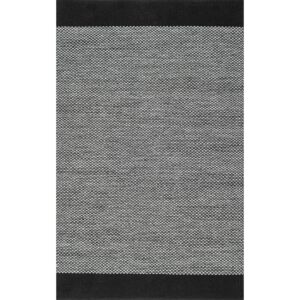 nuLOOM Noura Simple Cotton Flatweave Area Rug, 8x10, Black