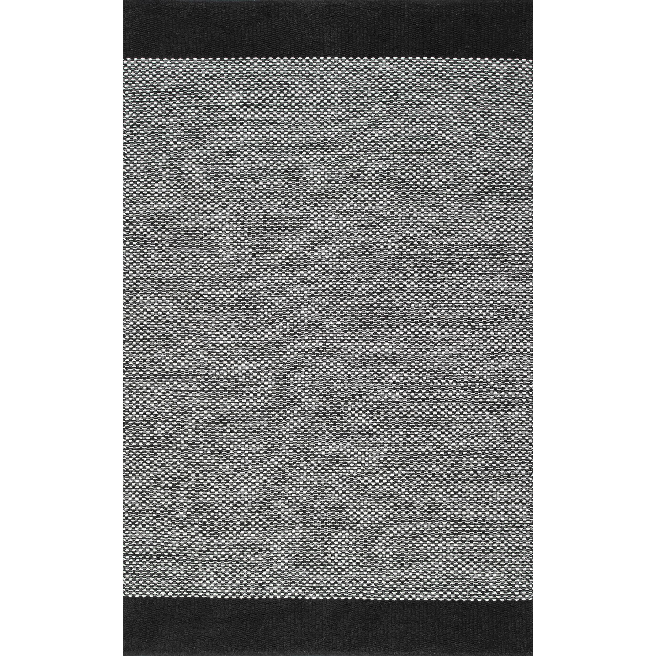 nuLOOM Noura Simple Cotton Flatweave Area Rug, 8x10, Black